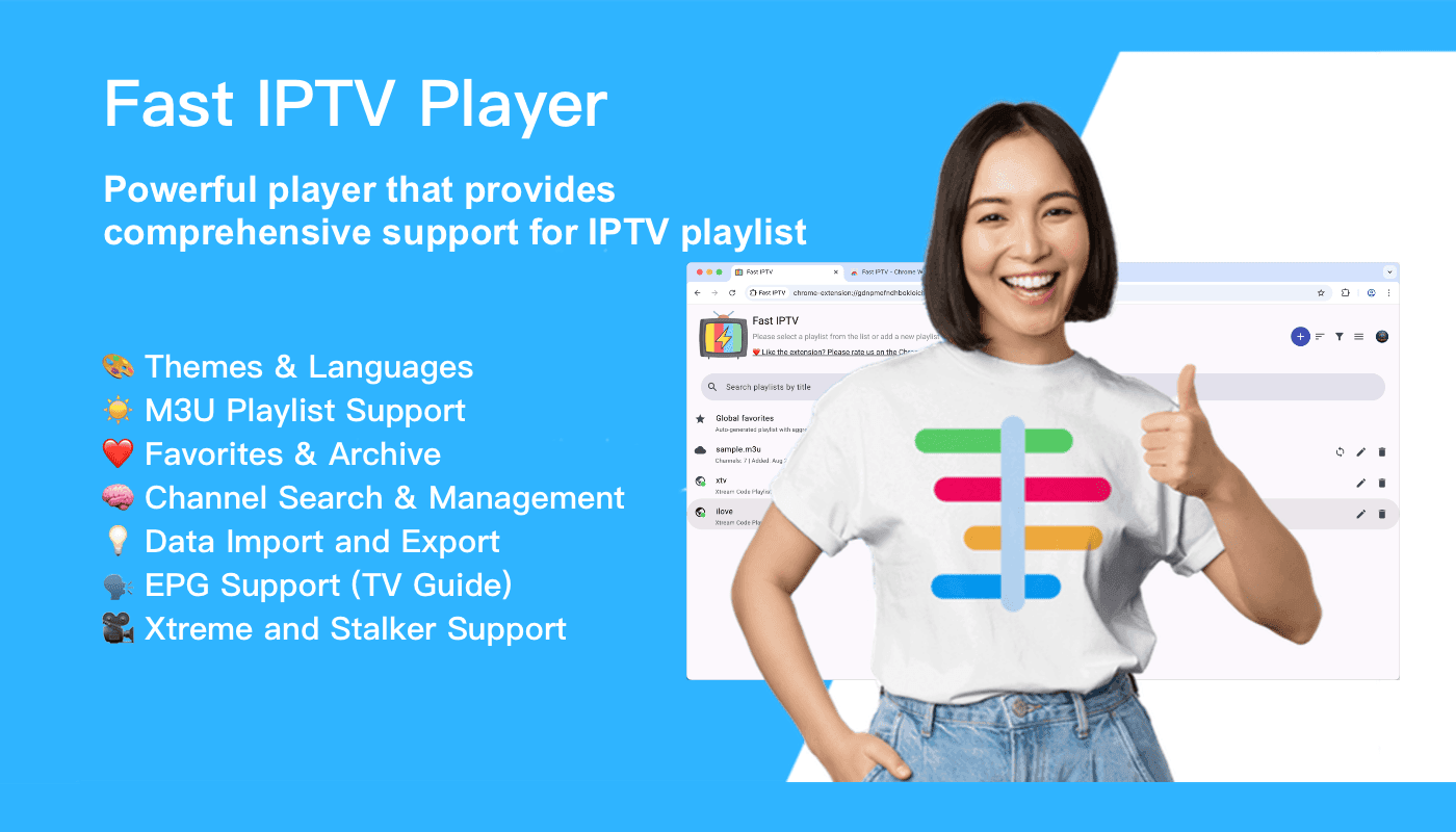 Fast IPTV Player - Professional IPTV Smart Player for HLS/M3U8/EPG & VOD Streaming